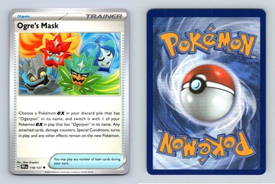 Ogre's Mask #118/131 SV Prismatic Evolutions Uncommon Pokemon 2025 TCG ...