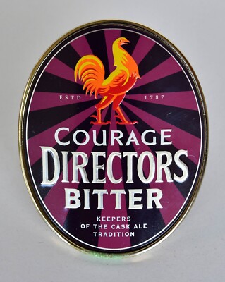 Courage Directors Bitter Metal Pub Bar Beer Tap Top Font Handle Badge ...