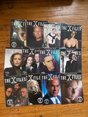 x files official fan club magazine, lot of 12 issues, minor wear on ...