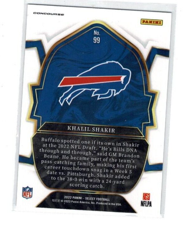 Khalil Shakir 2022 Panini Select Rookie Concourse Buffalo Bills Card No ...