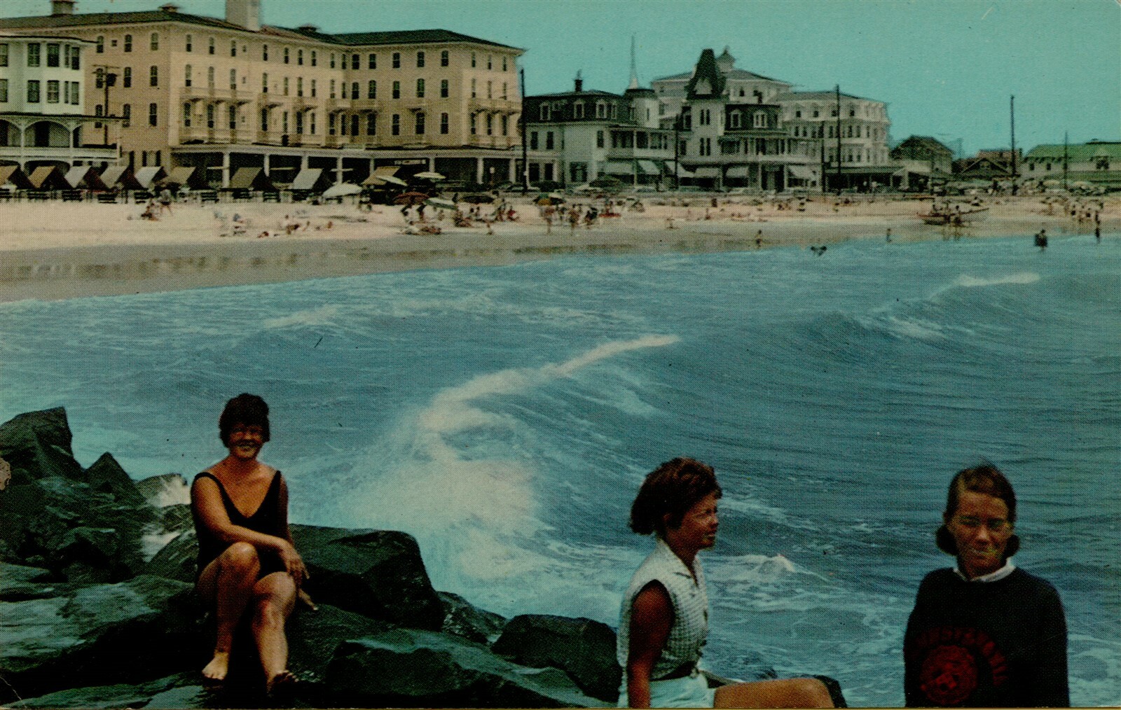 Landscape View Jetty and Beach Looking East Cape May NJ Postcard D44 | eBay