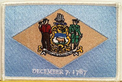 DELAWARE State Flag Embroidered Patch W/ VELCRO® Brand Adhesive ...