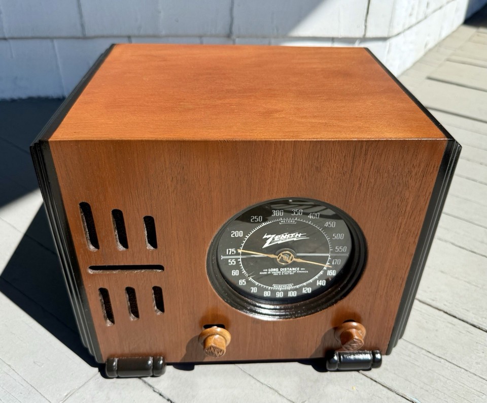 1938 Zenith 5R216 Cube Black Dial Antique Radio - Restored / Works! | eBay