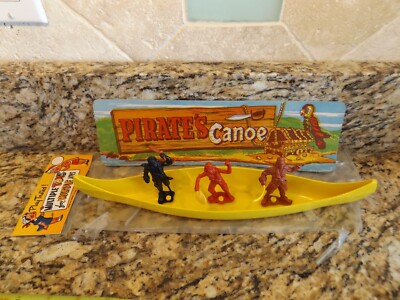 VINTAGE MULTIPLE PRODUCTS CORP. MPC PIRATE CANOE W 3 PIRATES HEADER ...