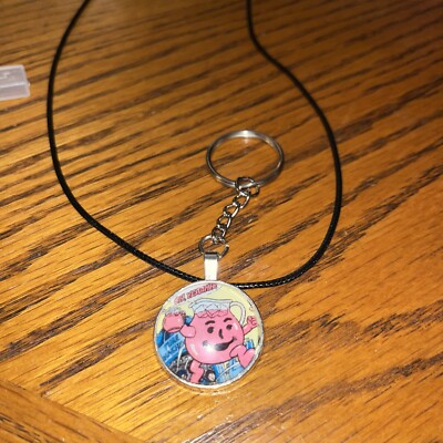 Brand-New 3D Epoxy Resin Round Shape Kool-Aid Keychain Or Necklace You ...