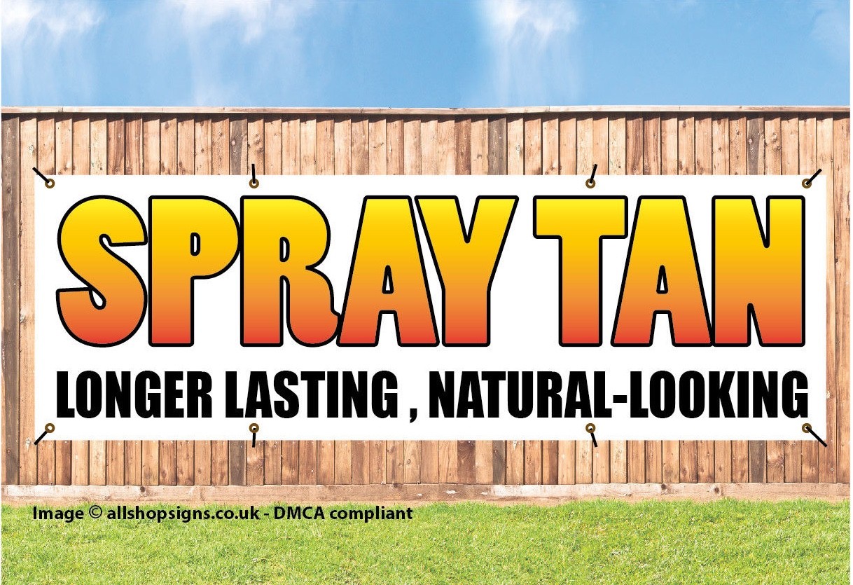 SPRAY TAN TANNING SIGN PVC OUTDOOR BANNER SIGN PVC with Eyelets 002 ...