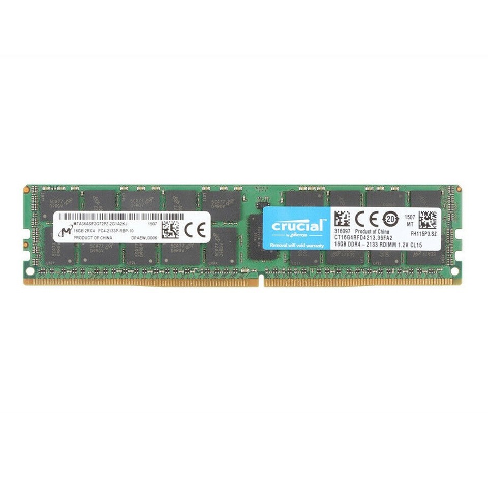 New Crucial 32GB (2X 16GB) DDR4 2133MHz ECC Registered Memory Ram ...