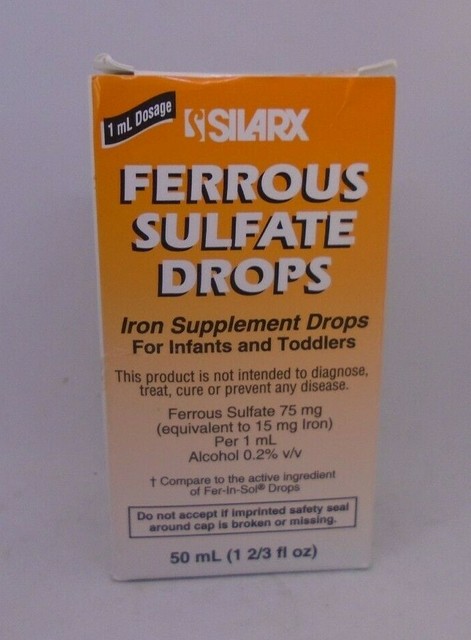 Ferrous Sulphate Iron Supplement Drops for Infants 50 Ml for sale ...