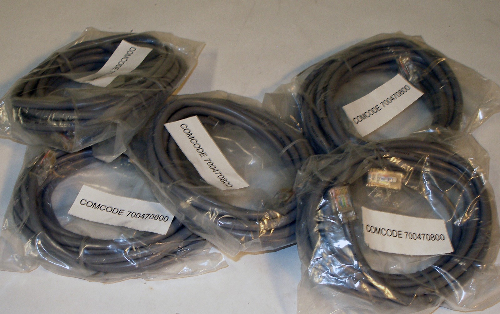 Lot of 5, New Comcode RJ45 RJ45M 9FT CAT5 CAT5e Patch Network Cable ...