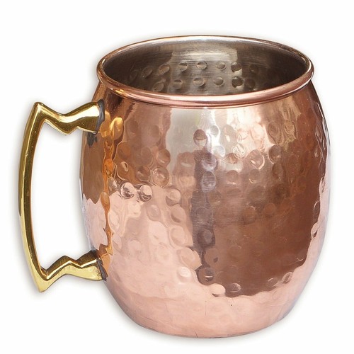 100% Pure Copper Solid Hammered Cups Mug Moscow Mule Cup Beer Mug Free ...