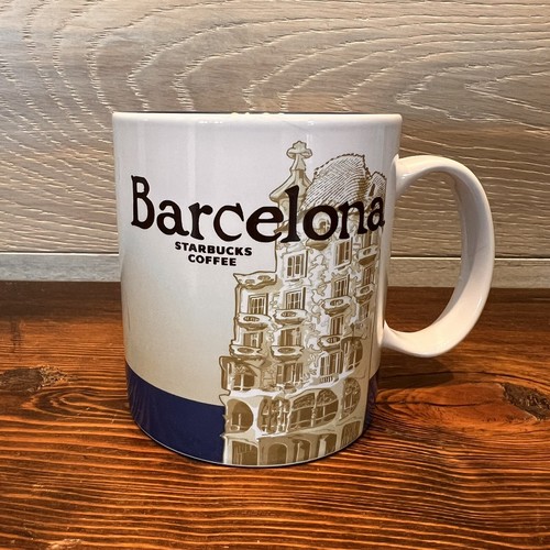 Starbucks Barcelona Cup Mug Coffee Tea Ceramic White 2015 16 oz Rare ...