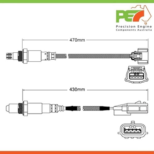 2x New OEM Pre-Cat & Post-Cat Oxygen Sensors For Nissan Pulsar C12 ...