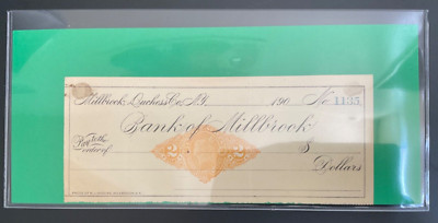 Millbrook New York Bank of Millbrook 1900 Check/Money Order | eBay