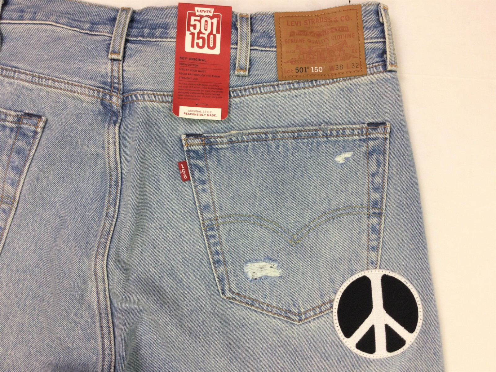 Levi's Levis 501 Limited Edition Distressed Fish Bandana Patchwork Jean ...