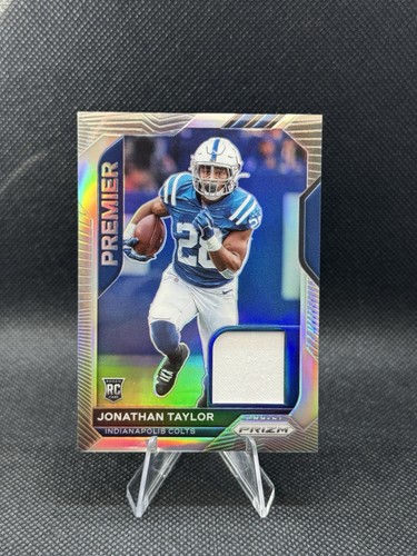 Jonathan Taylor 2020 Panini Prizm Silver Rookie Premier Jersey Patch RC ...