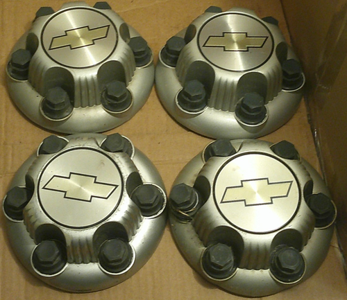 99-18 Chevy GMC Silverado Avalanche Tahoe 6 Lug Center Caps Set Of 4 ...