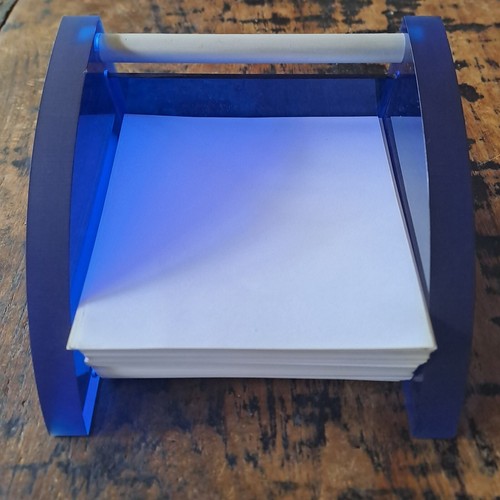 Lerche Solingen Blue Memo Paper Cube Holder Memoholder with Papers for ...