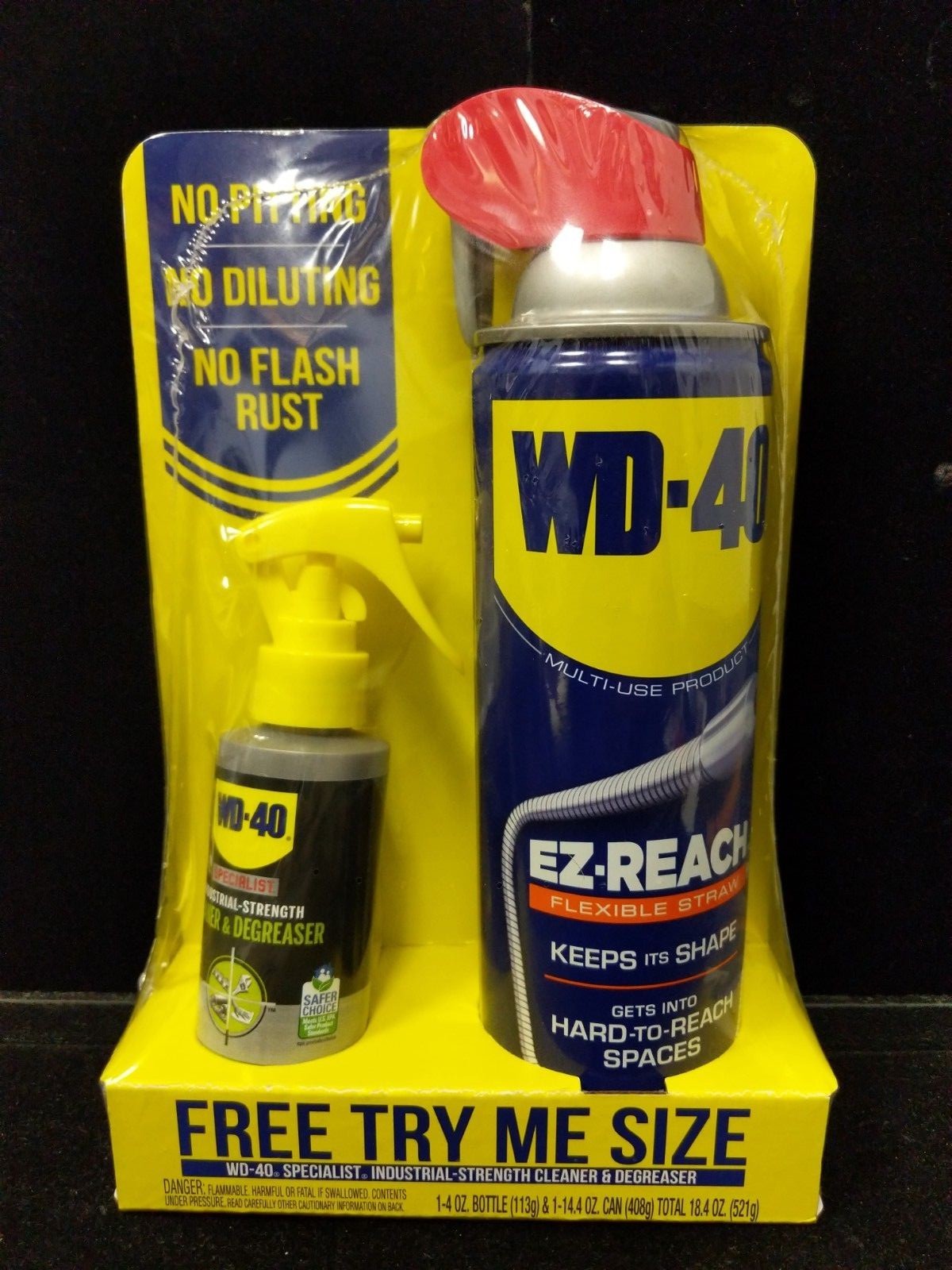 WD-40 EZ-REACH Flexible Straw 14.4 oz Multi-Purpose with BONUS Cleaner ...