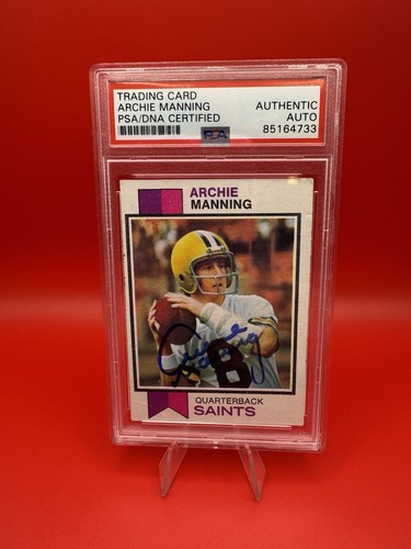 Archie Manning 1972 Topps Autographed Trading Card Signed SAINTS PSA ...