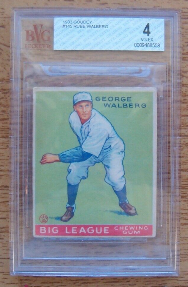 1933 Goudey Big League Chewing Gum - R319 Called George on Card #145 ...