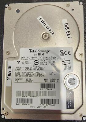 IBM 07N9438 36GB Ultra320 SCSI-SSA Hard Drive Model: IC35L036UCDY10-0 ...