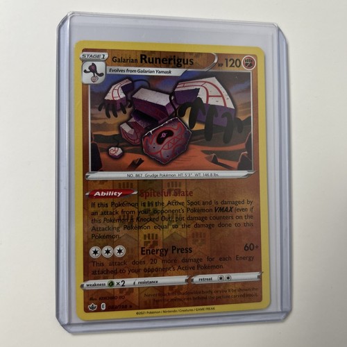 Galarian Runerigus 083/198 Reverse Holo Rare Chilling Reign 2021 ...