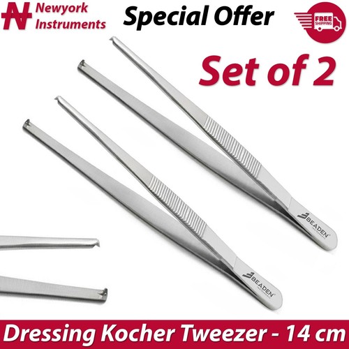 Dental Surgical Dressing Kocher Forceps 14 cm Tooth Tweezers Clamps ...