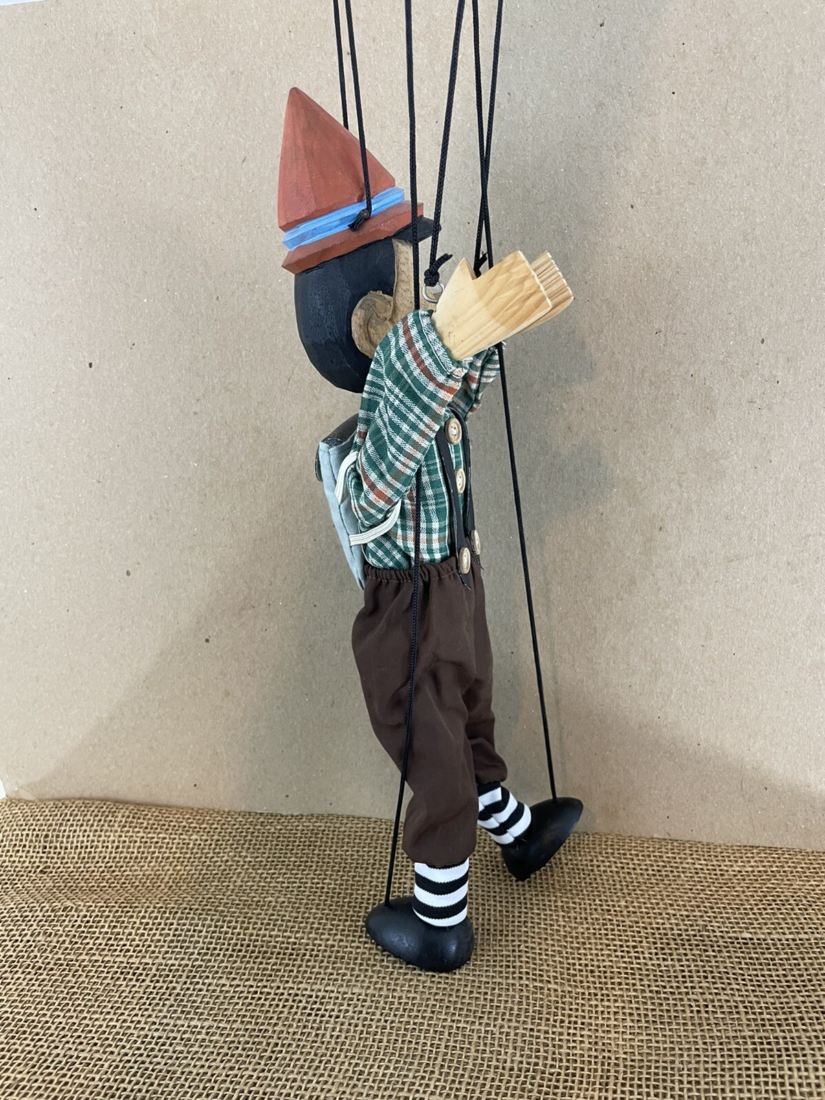 Handmade 16" Wood Pinocchio String Puppet Marionette | eBay