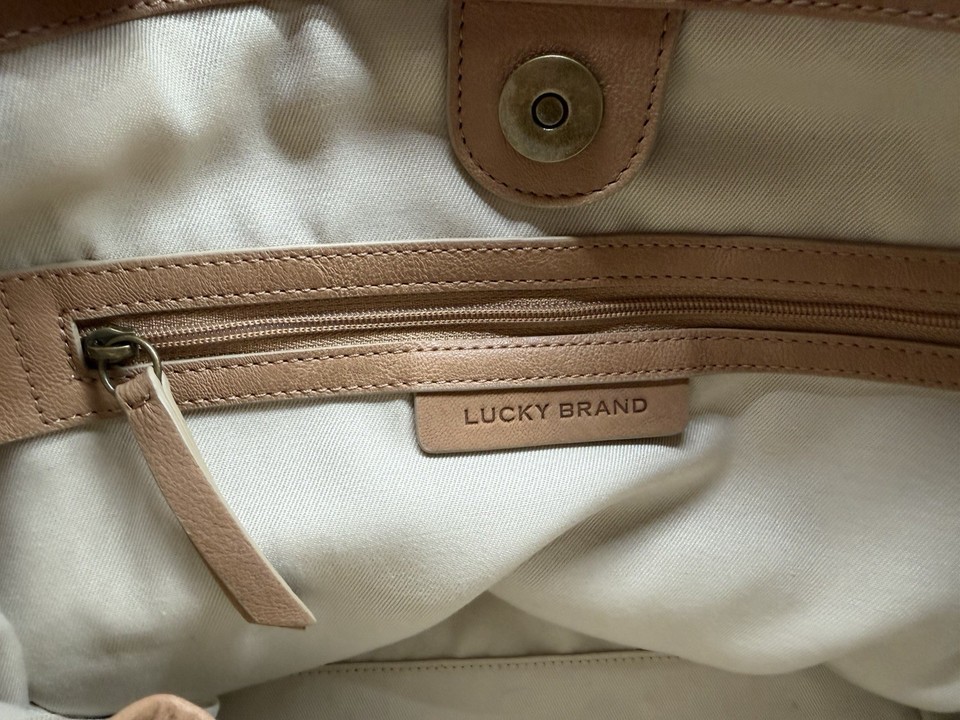 NWT Lucky Brand Genuine Leather Women's Vachetta Colored Handbag, MSRP ...