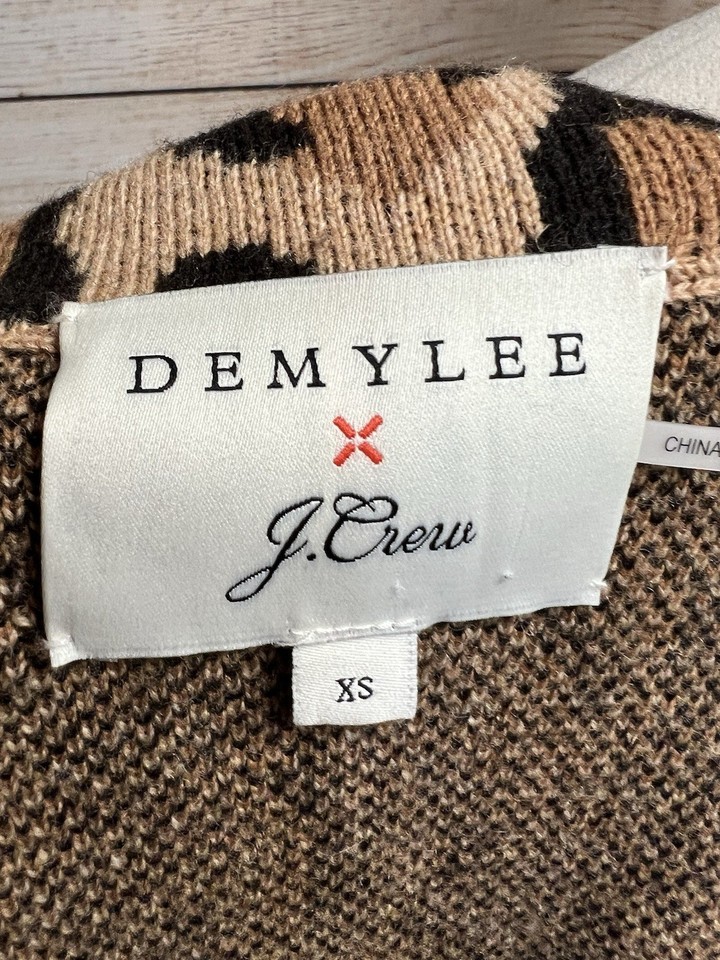 Demylee x J Crew Long Wool Open Cardigan Sweater Blazer Oversized XS S ...