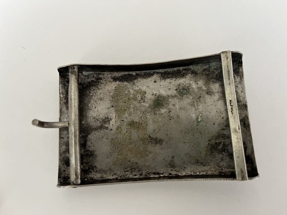 Vtg Alpaca Mexico Silver Turquoise Belt Buckle Navajo Native American ...