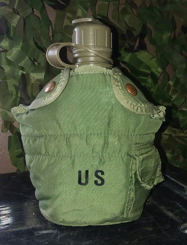 1 GENUINE USGI US MILITARY SURPLUS 1 QUART WATER CANTEEN AND COVER ...