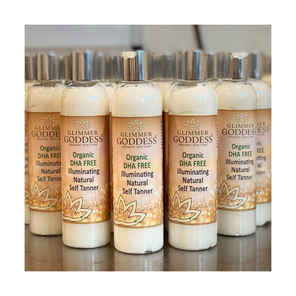 Glimmer Goddess Organic Self Tanner - DHA FREE Tanning Lotion, 8 oz | eBay