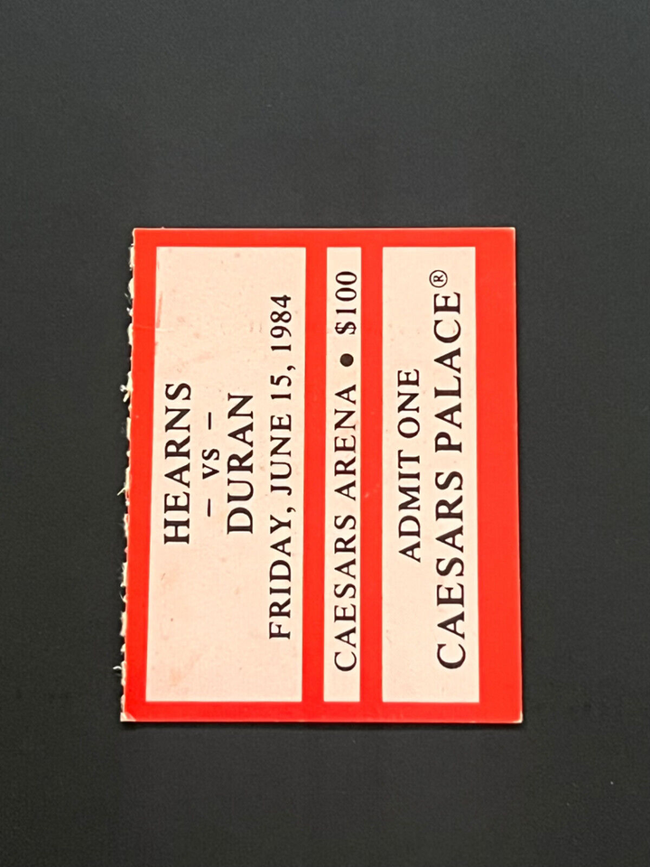 1984 Thomas Hearns vs. Roberto Duran Boxing Ticket Stub June 15 Caesars ...