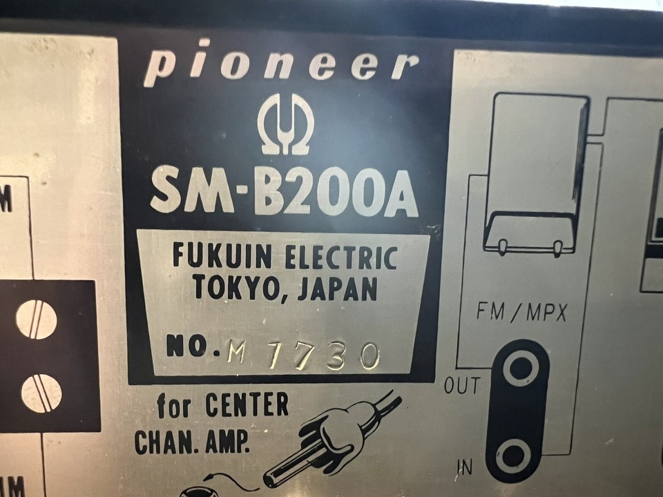 1961 Pioneer SM-B200A Stereo Tube Receiver / 1961 Vintage Tube Receiver ...