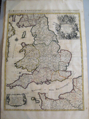 England.alexis Jaillot. Original Large Size Map. Paris 1692 | eBay ...