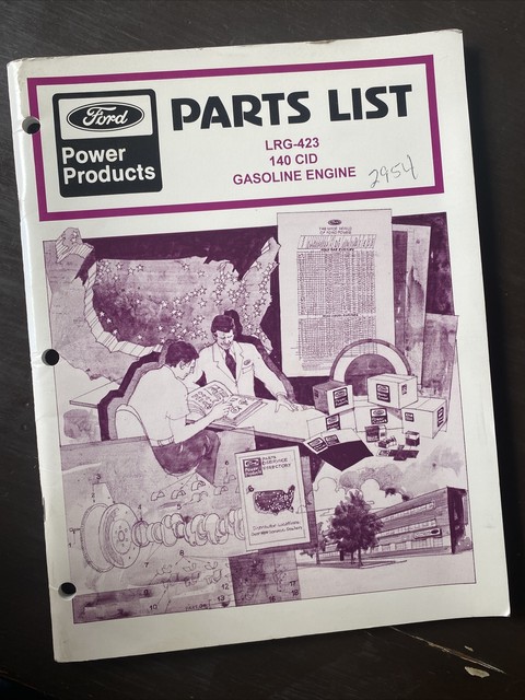 Ford Lrg-423 140 CID Gasoline Engine Parts List Manual Book Catalog ...