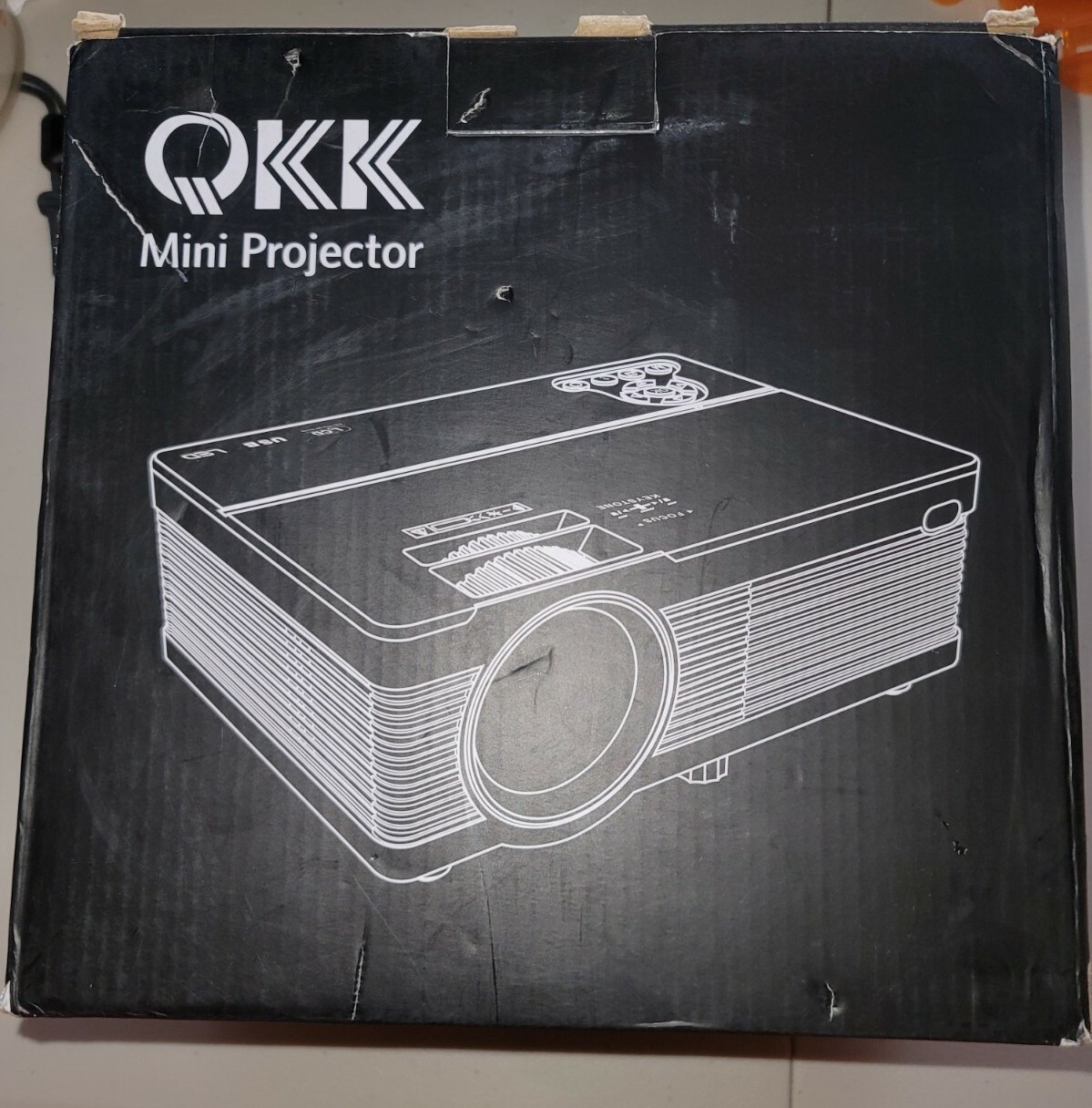 QKK QK02 Portable HD LCD Projector with 100in Screen Included for sale ...