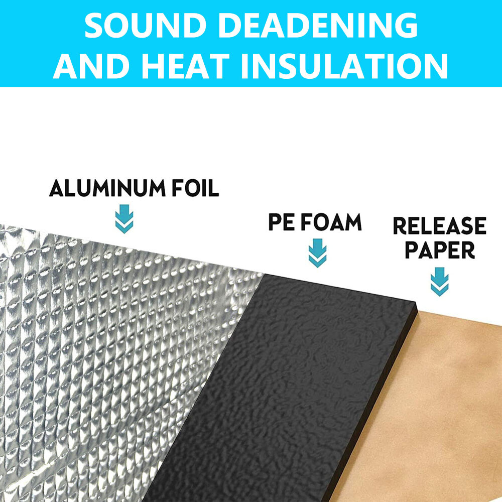 30pcs Self-adhesive Fireproof Sound Deadener Heat Insulation Mat Car ...
