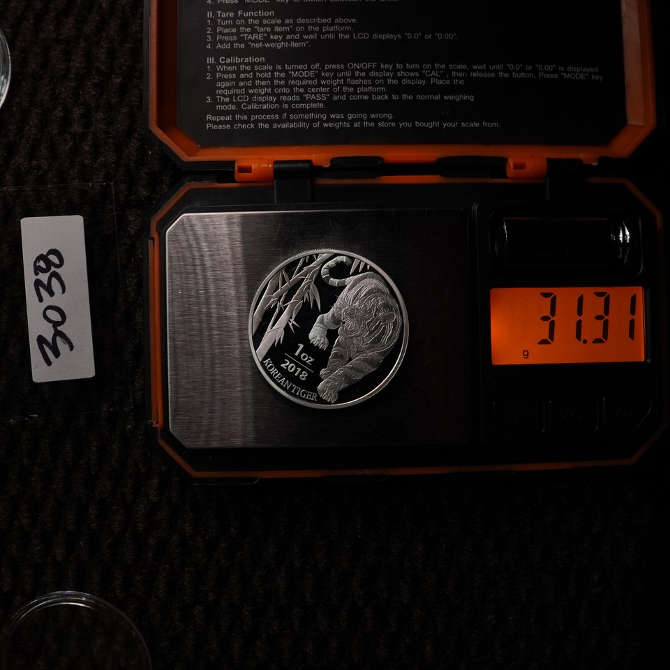 2018 Korean Tiger Big Cat 1oz 999 FINE Silver art bar round coin C3038 ...
