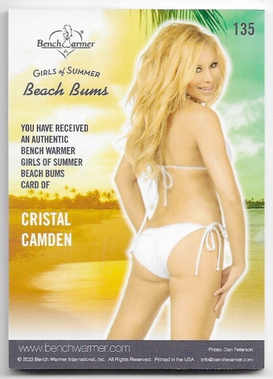 2025 BENCHWARMER GIRLS OF SUMMER CRISTAL CAMDEN BEACH BUMS BUTT CARD /5 1/5 HOT! | eBay