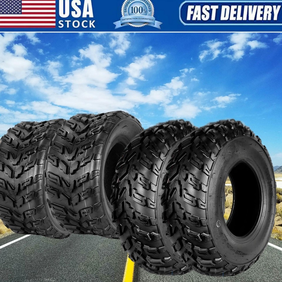 Set 4 Sport ATV Tires 23x7-10 23x7x10 Front & 22x10-10 22x10x10 Rear ...