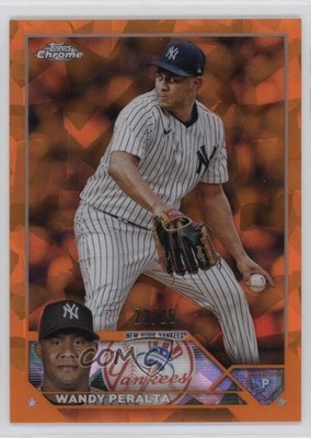 2023 Topps Chrome Update Sapphire Edition Orange 23/25 Wandy Peralta ...