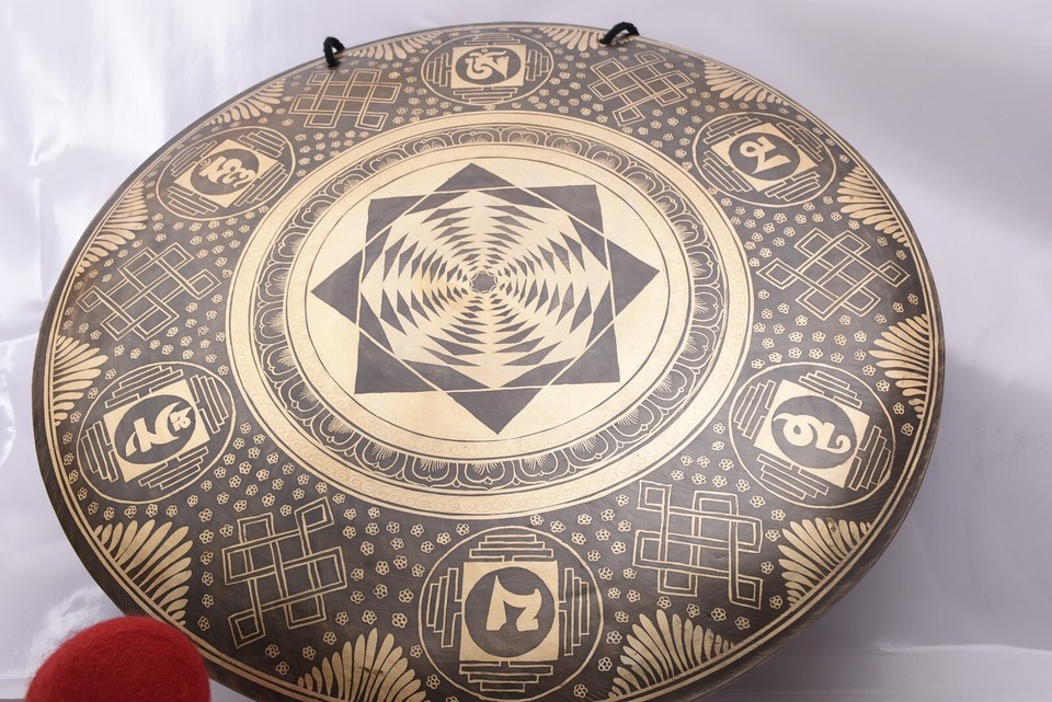 60 CM Handmade Gong-Tibetan Gong-Temple Gong-Sound Healing Gong-Yoga ...