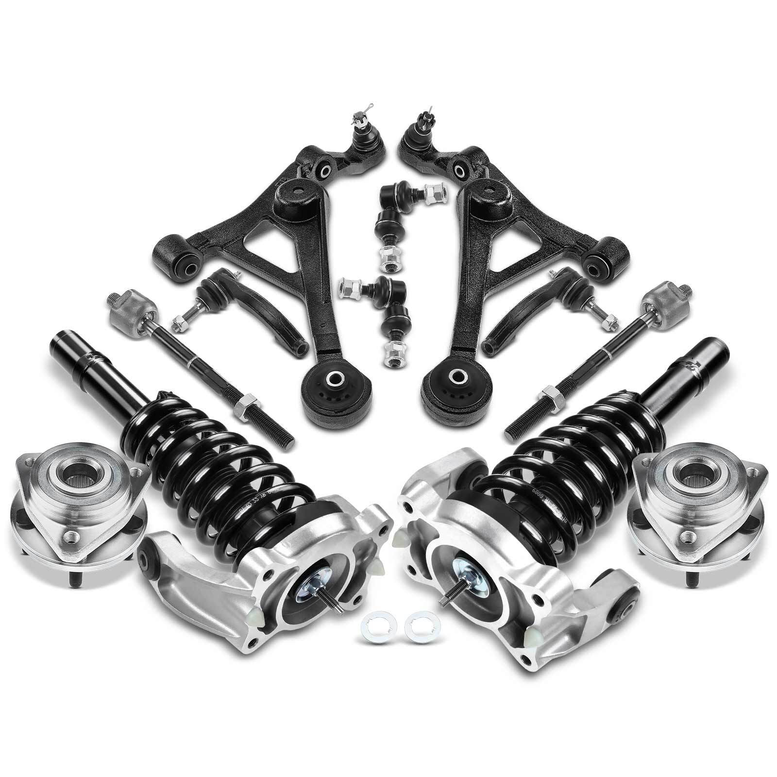 12Pcs Strut & Coil Spring Hub Bearing Control Arm Kit for Chrysler ...
