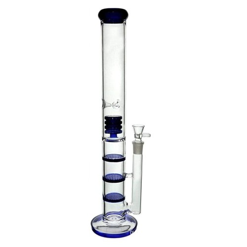 16.5" Blue Glass Bong Hookahs Honeycomb Percolator Water Pipe Bowl for ...