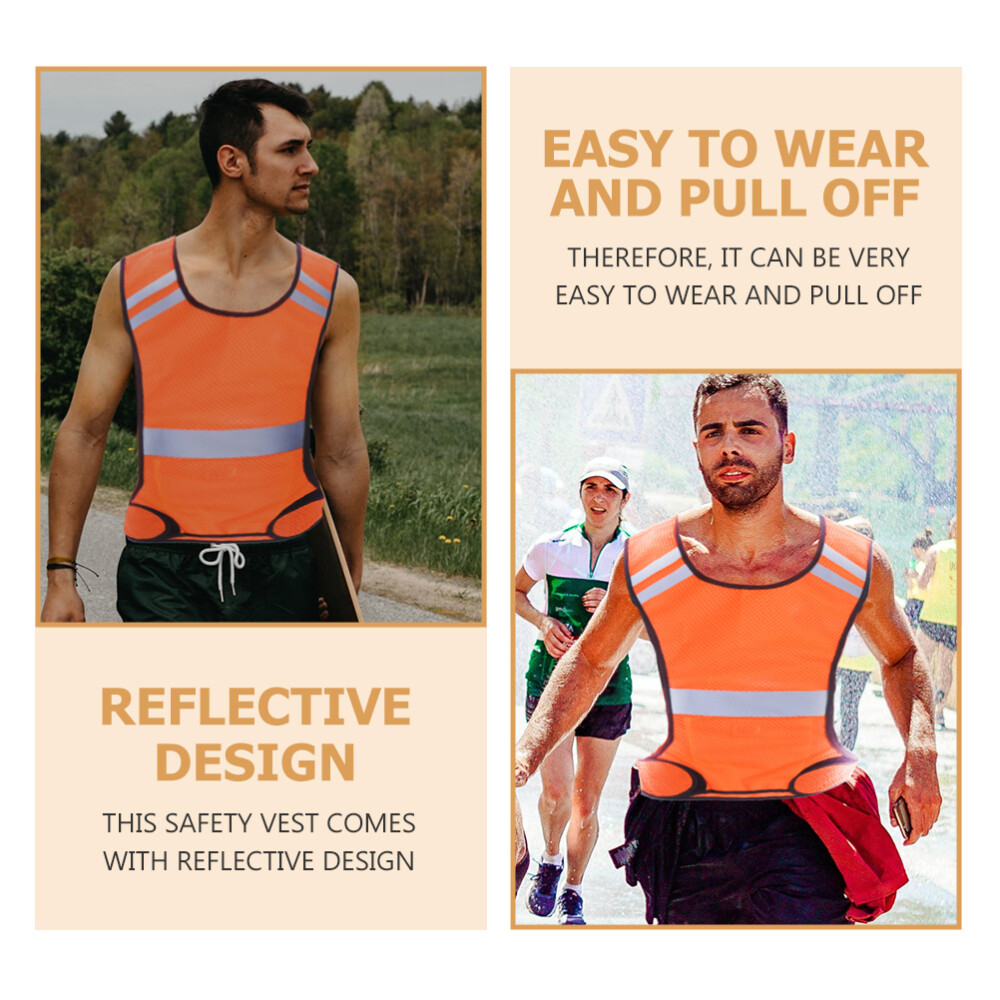 Night Walking Vest Reflective Vests Chemical Fiber Mesh Cycling Safety ...