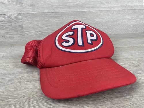 STP Hat Gas Oil Trucker Cap Mesh Snapback Vintage Red… - Gem