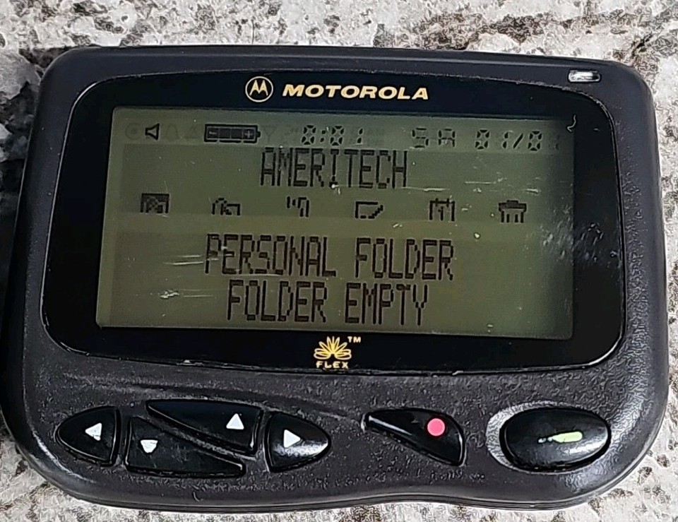 MOTOROLA CP1250 (BLACK) ALPHANUMERIC FLEX PAGER - | eBay