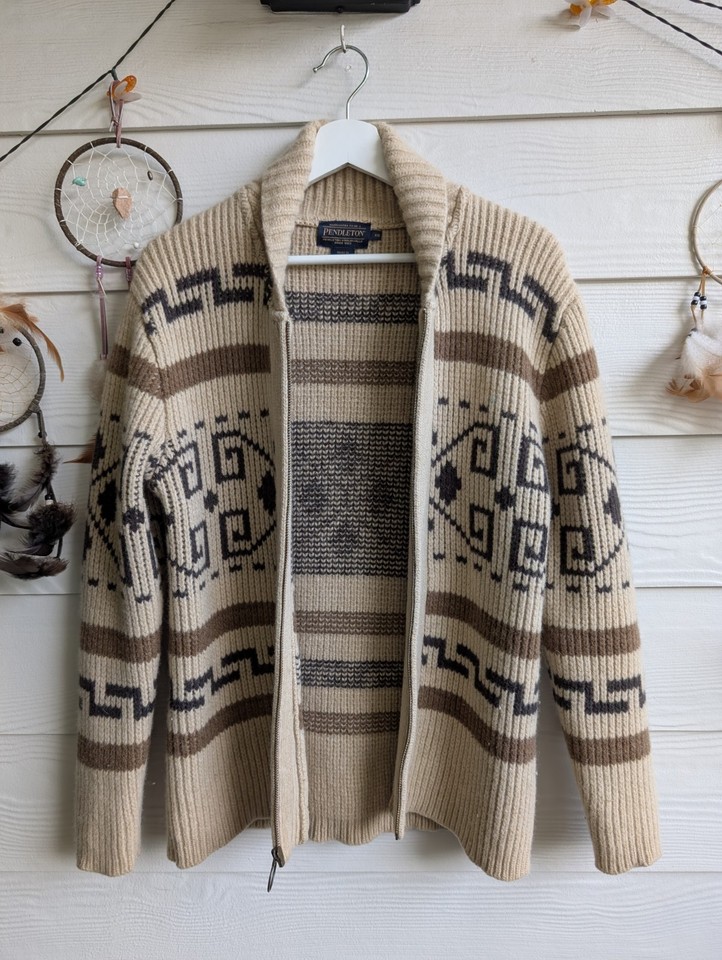 Pendleton Mens Original Westerly Wool Cardigan Big Lebowski The Dude ...